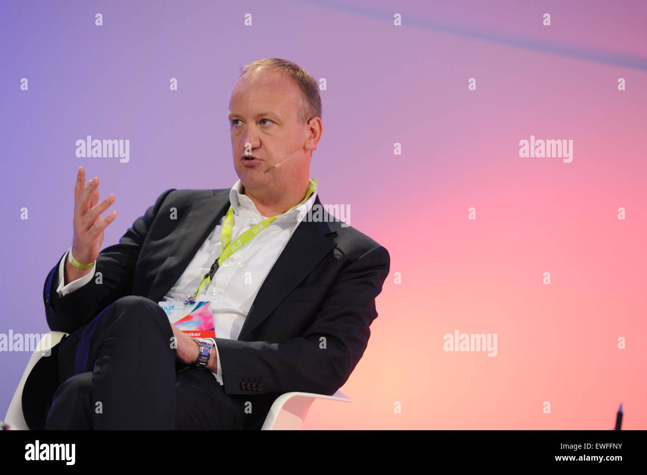 MUNICH/GERMANY - JUNE 23: Peter Vullinghs (Philips) gestures speaking ...