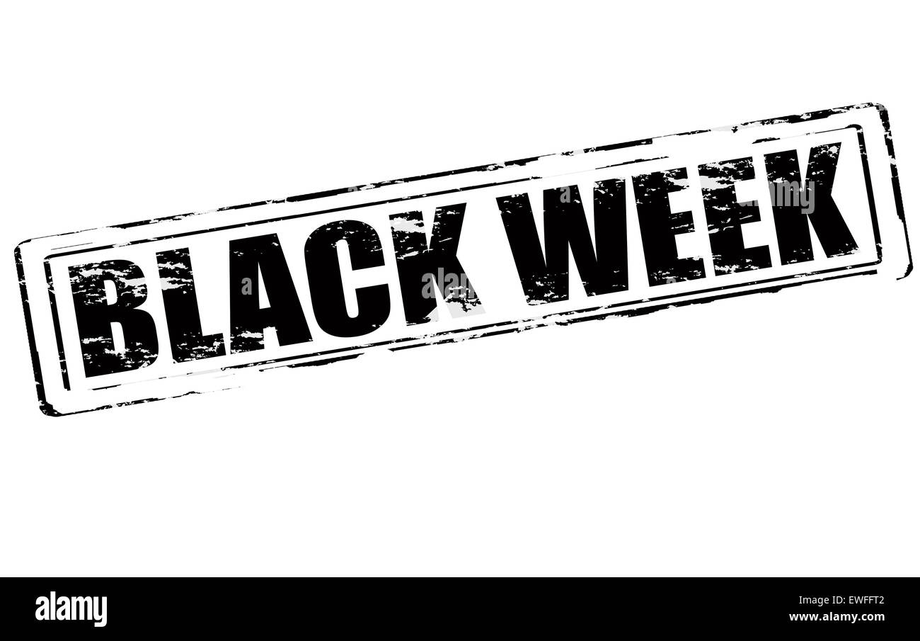 Black week text hi-res stock photography and images - Alamy