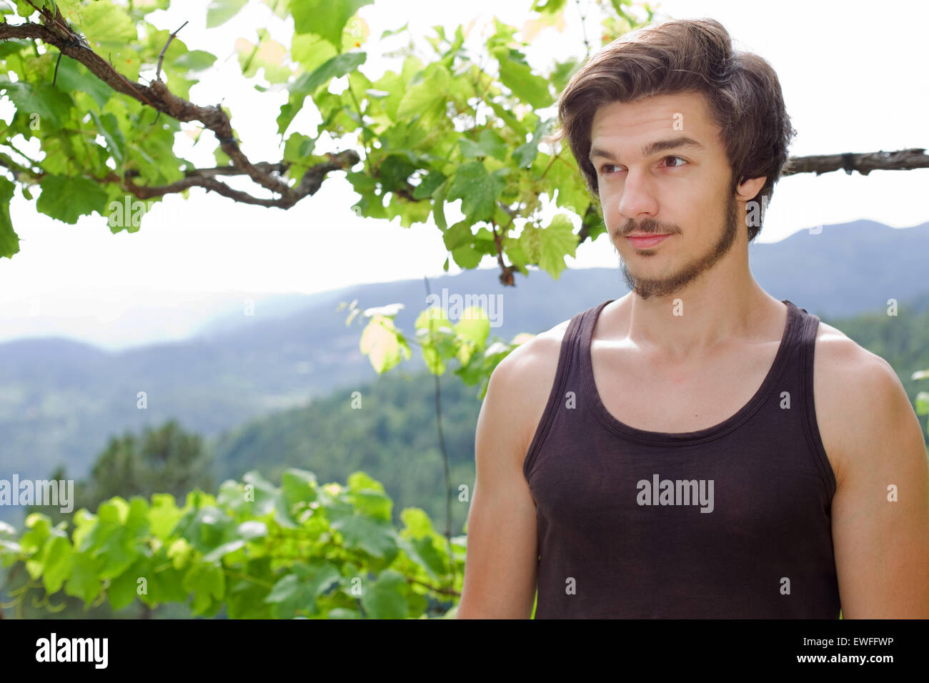 young casual happy man posing, outdoors Stock Photo - Alamy