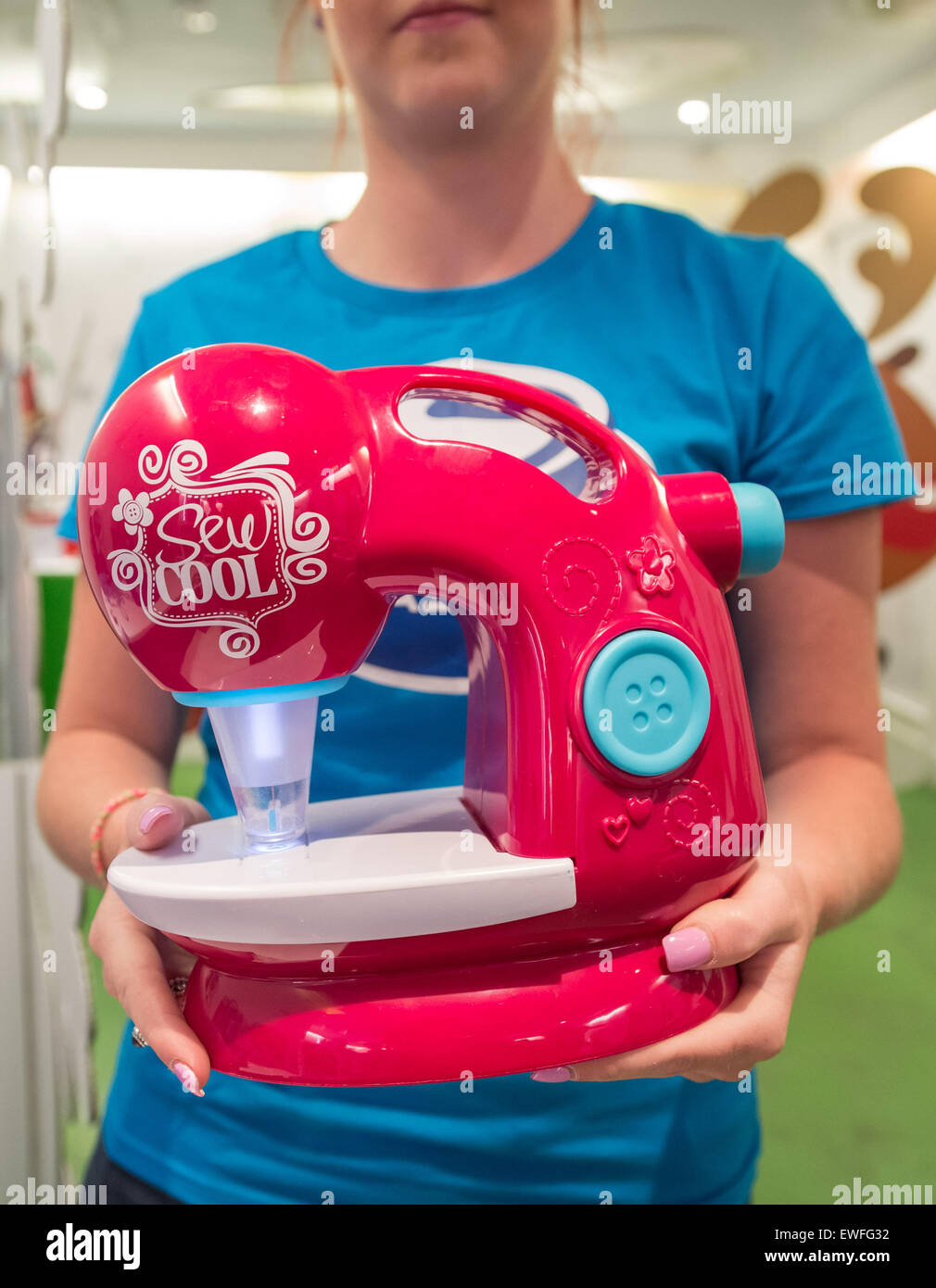 London, UK. 25th June, 2015. The Sew Cool Sewing Studio at Hamleys Top ...