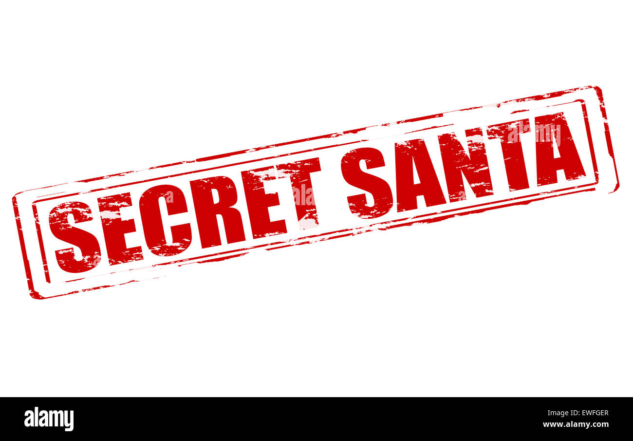 Rubber stamp with text secret Santa inside, illustration Stock Photo ...