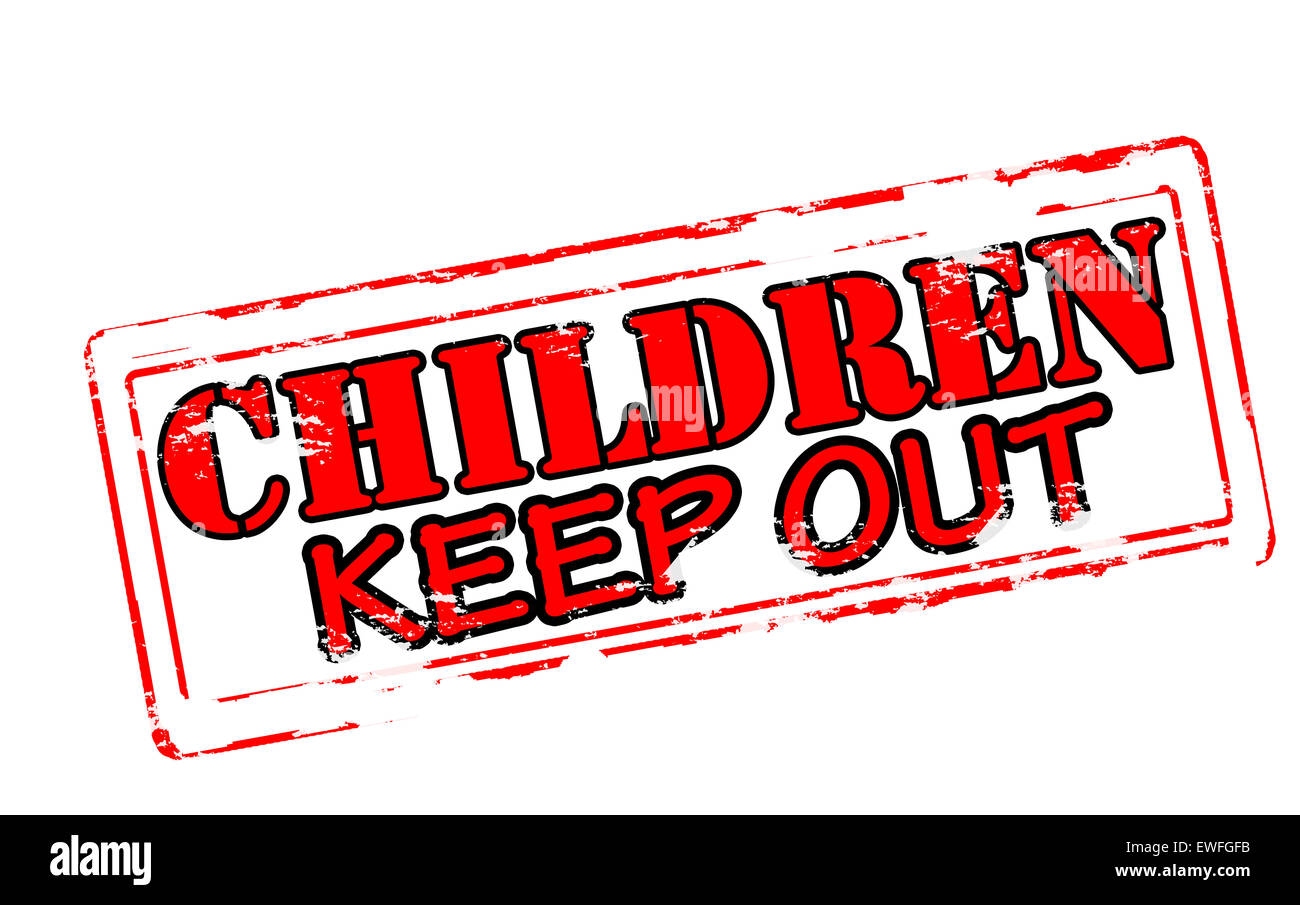 Rubber stamp with text children keep out inside, illustration Stock ...