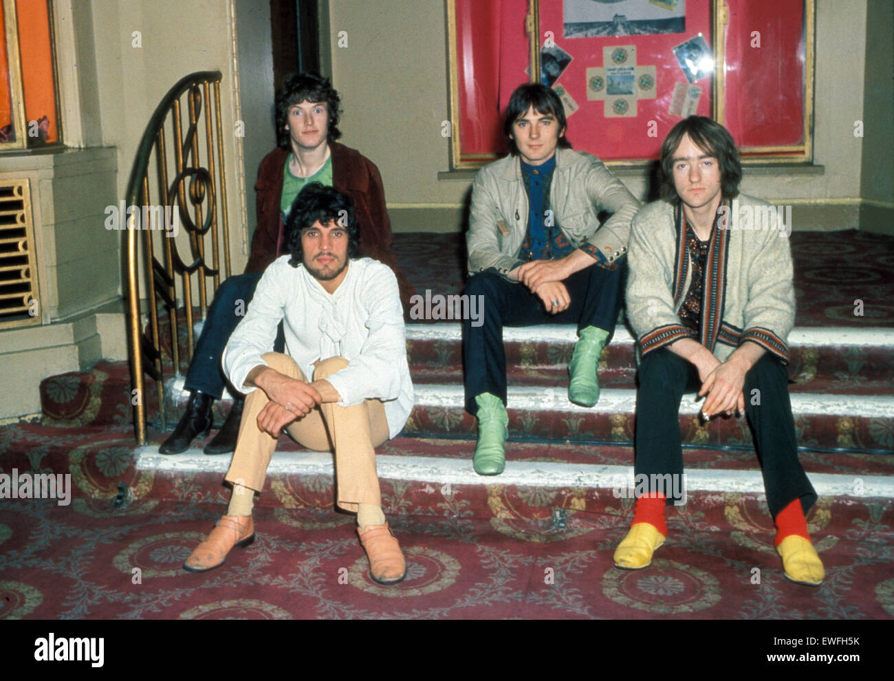 TRAFFIC UK rock group about 1968. From left: Steve Winwood (back), Jim ...