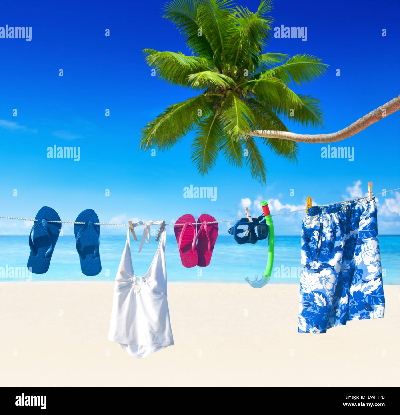 Bikini on the clothesline hi-res stock photography and images - Alamy