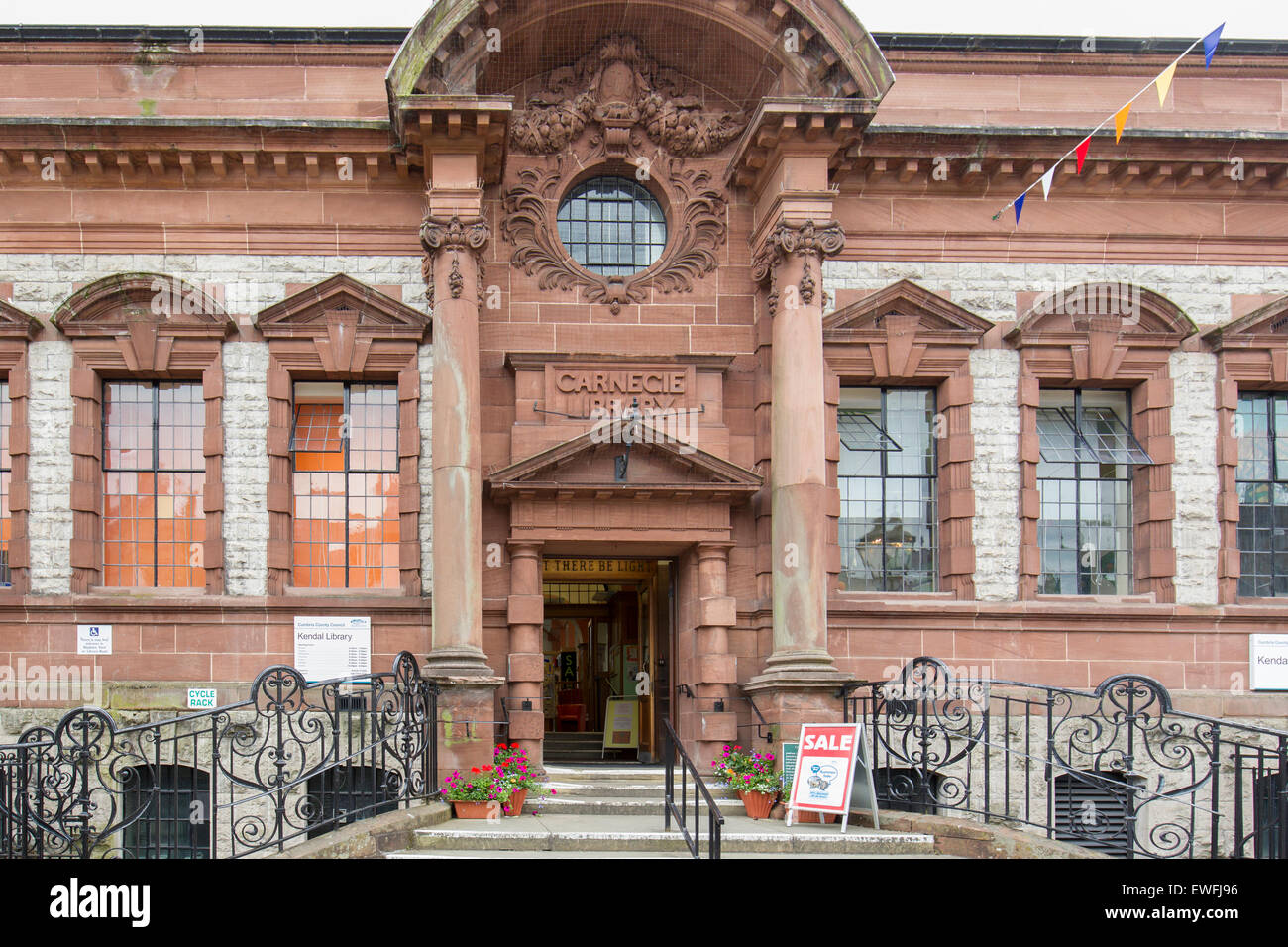 Kendal public Library Cumbria a Carnegie Library Stock Photo - Alamy