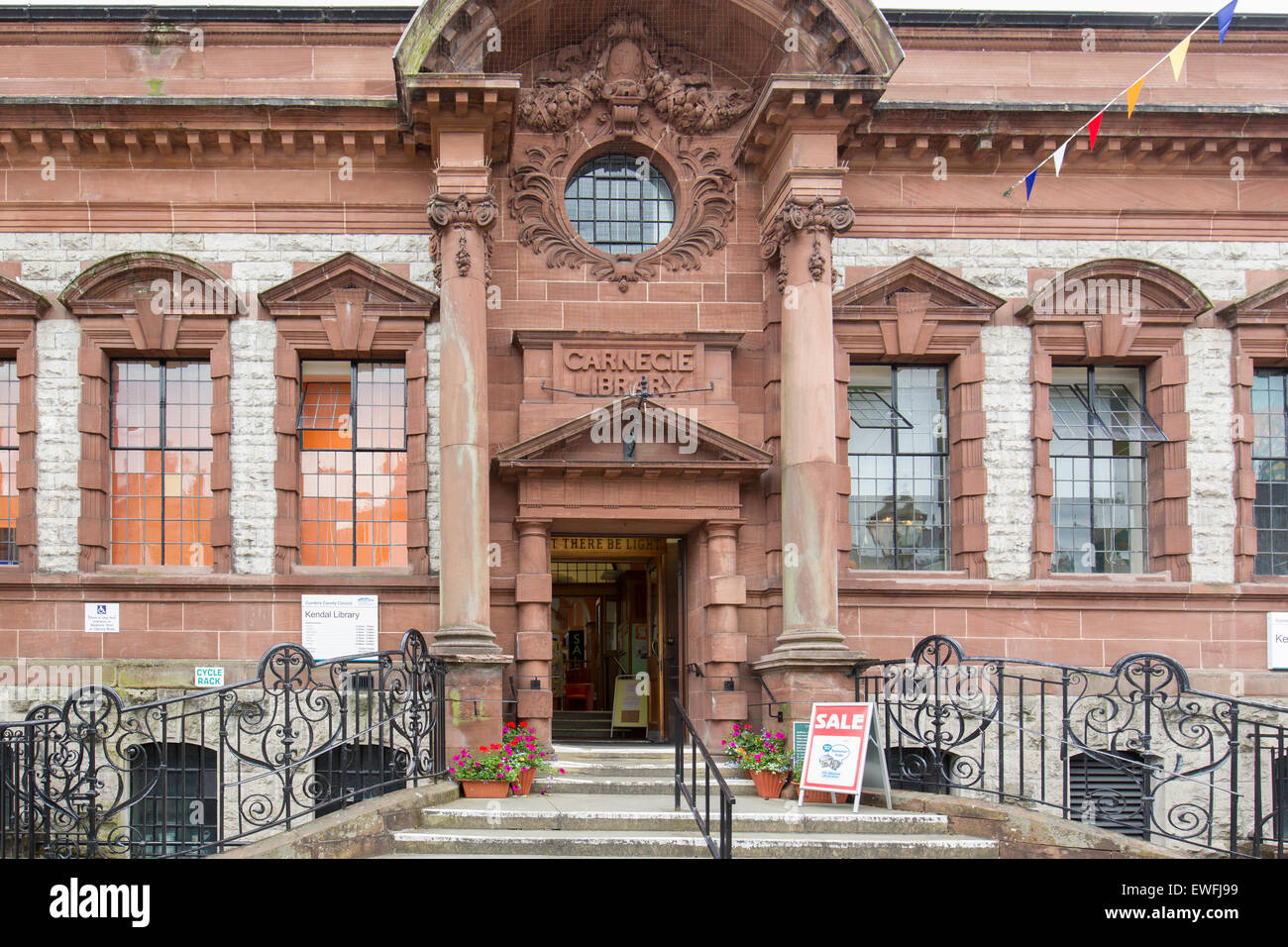Kendal public Library Cumbria a Carnegie Library Stock Photo - Alamy