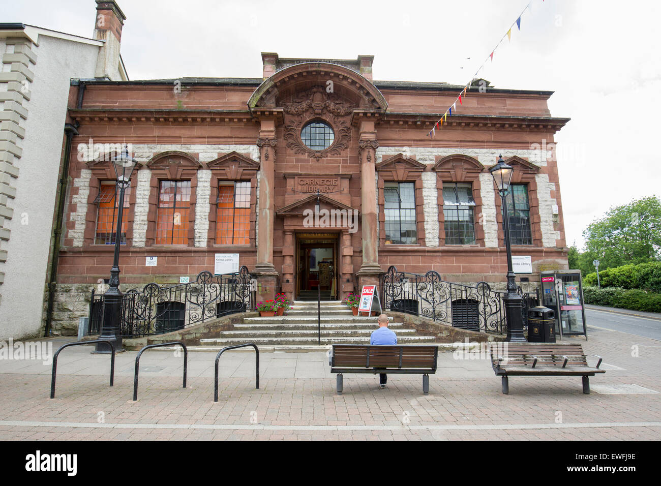 Kendal public Library Cumbria a Carnegie Library Stock Photo - Alamy