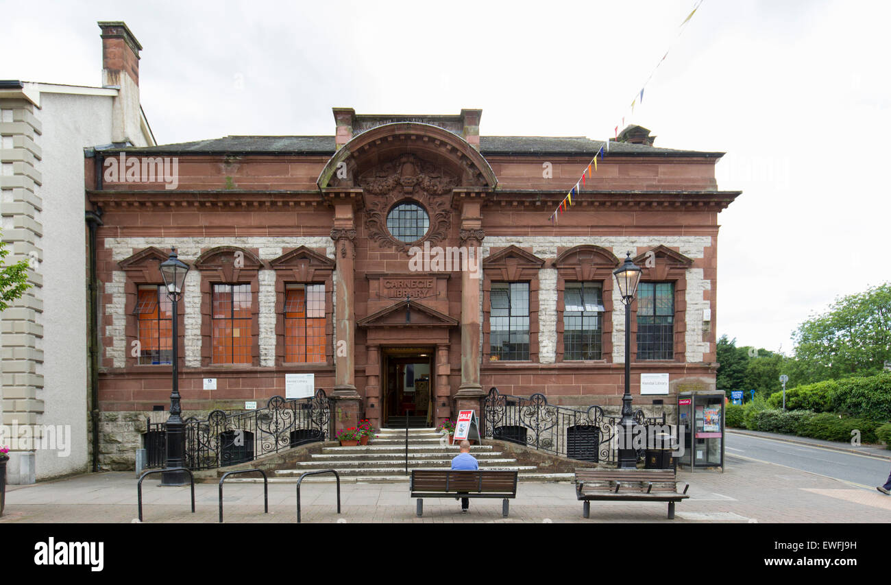 Kendal public Library Cumbria a Carnegie Library Stock Photo - Alamy