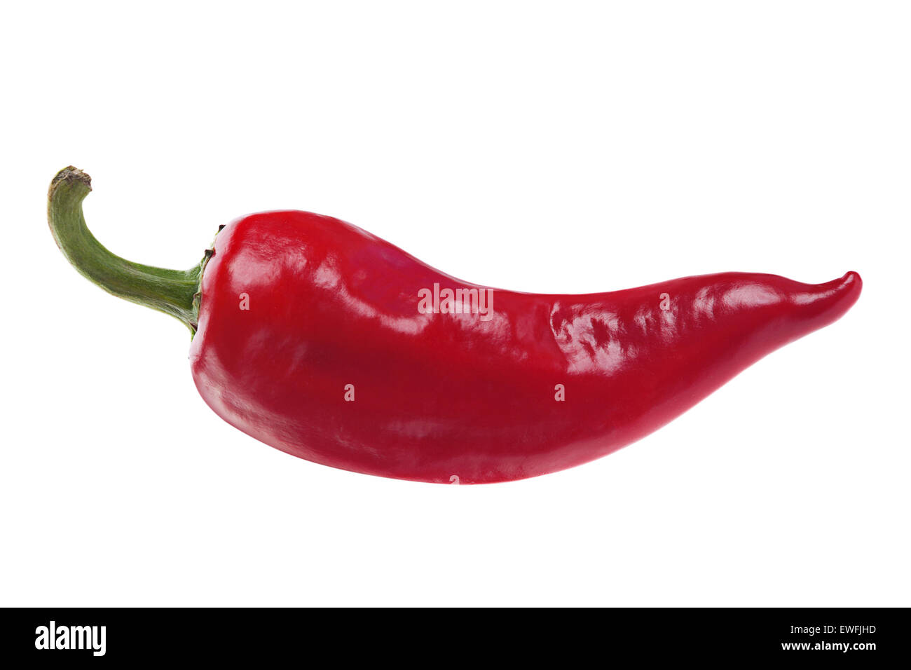 Red chilli pepper closeup isolated on white Stock Photo - Alamy