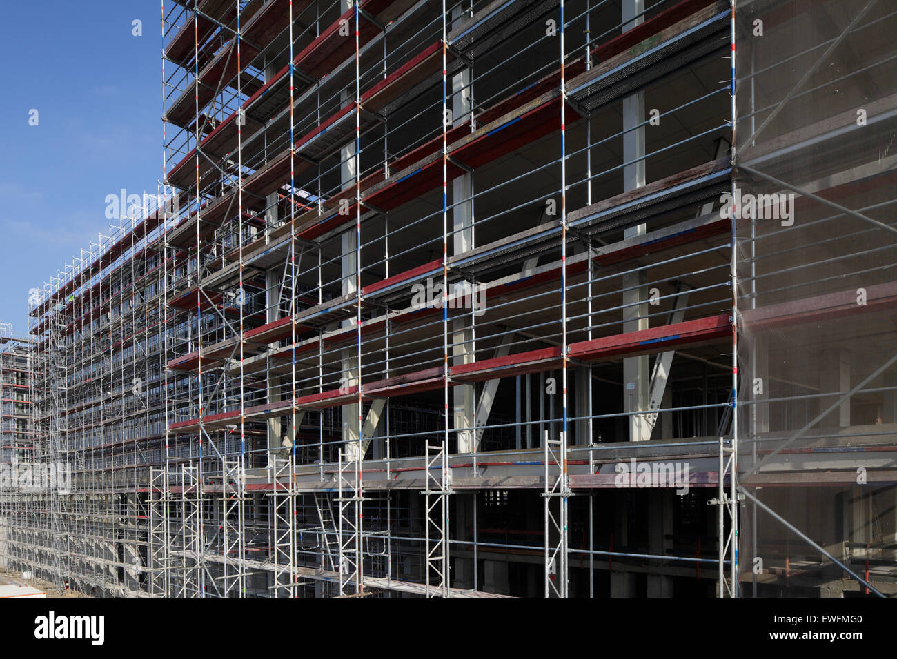 Berlin, Germany, Scaffolding at a construction of a Buerogebaeudes ...