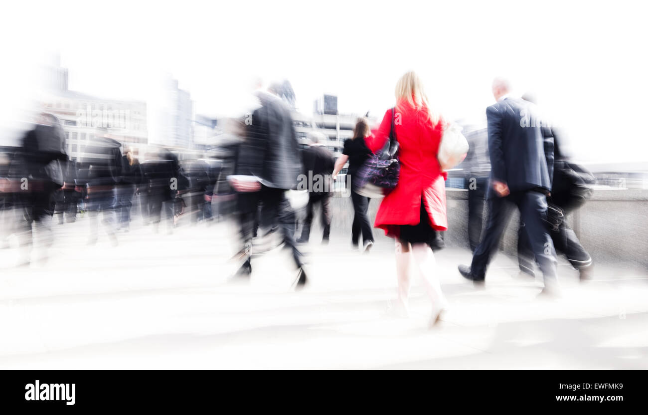 Woman in rushing crowd hi-res stock photography and images - Alamy