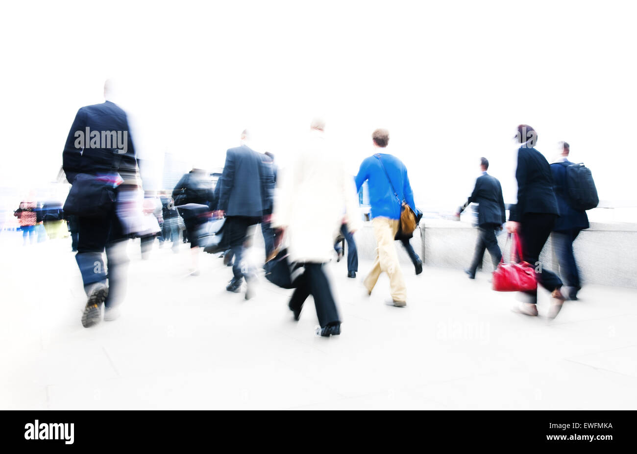 People Rushing To Work