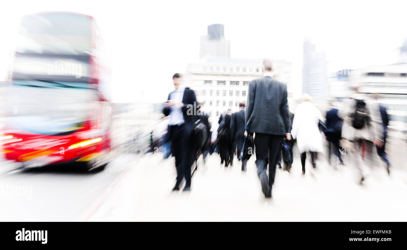 People rushing in London Stock Photo - Alamy