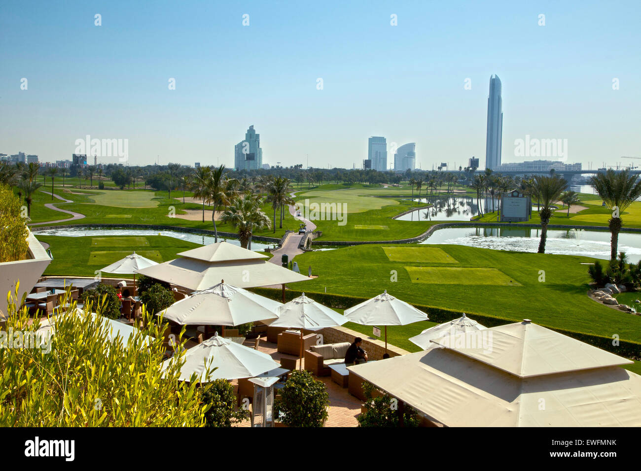 Dubai Creek and Yacht Golf Club, Dubai a view over terrace and first ...