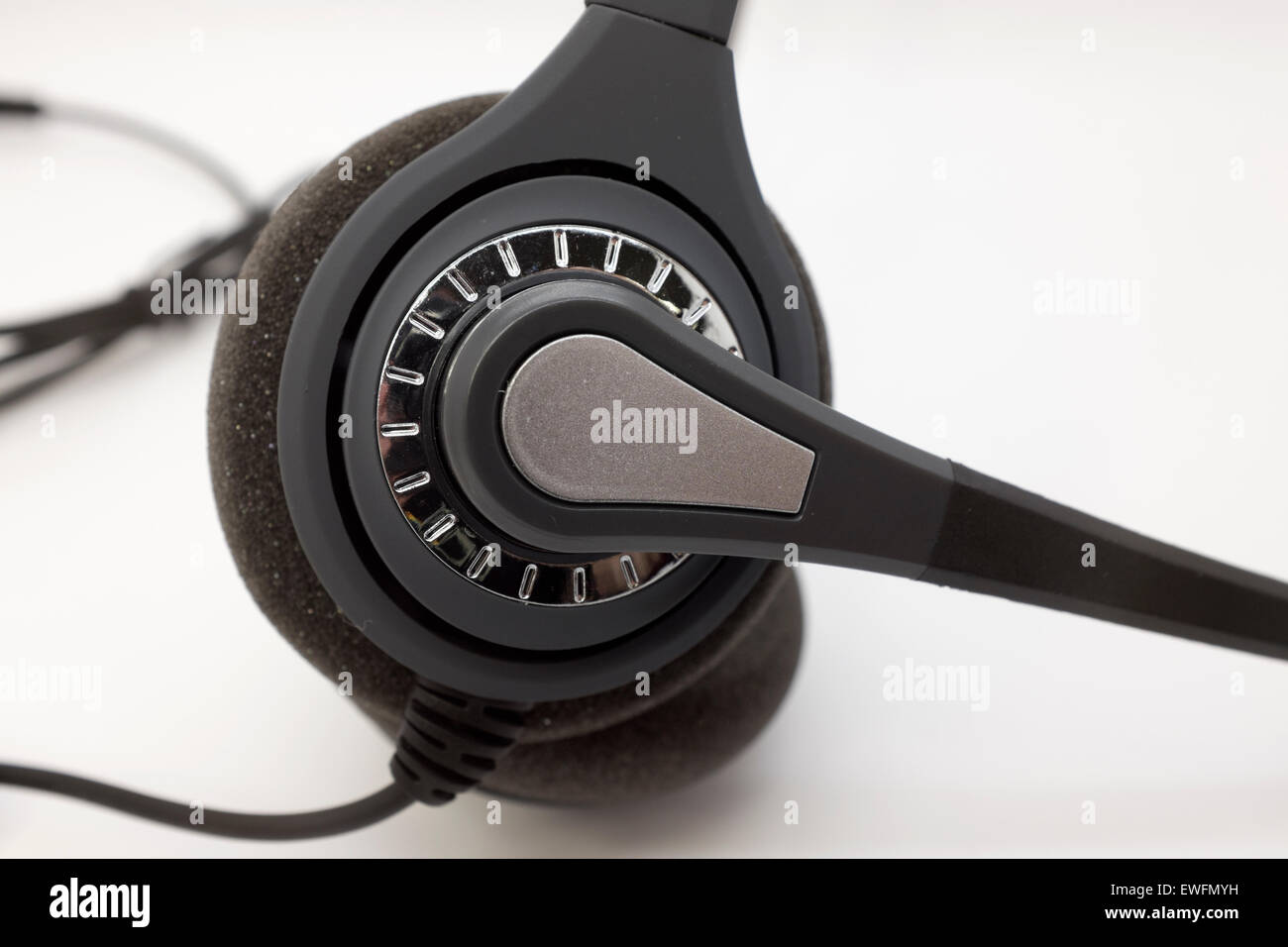 Callcentre Headset Close Up Stock Photo - Alamy