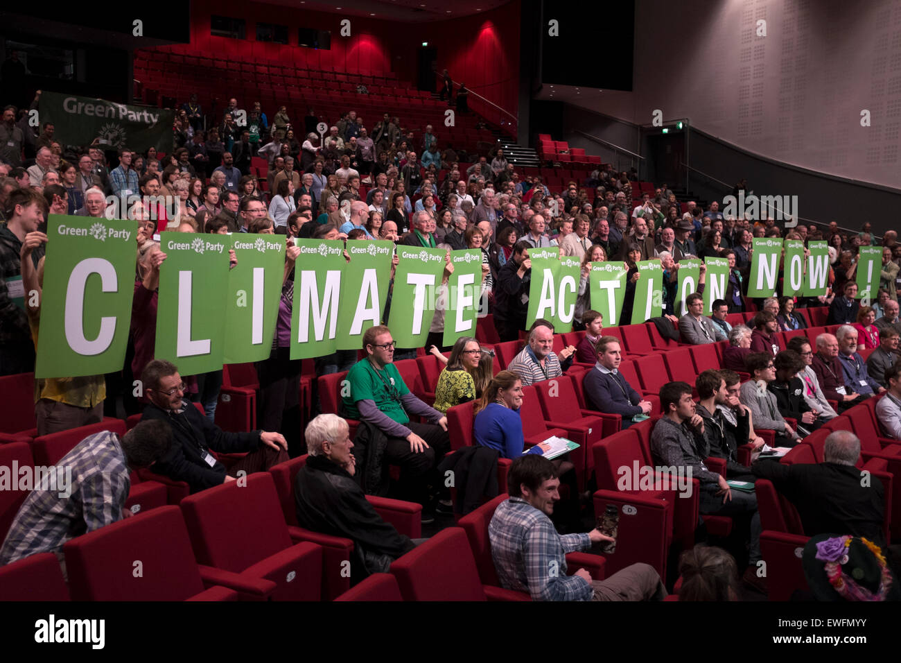 Climate Action Now Climate Change Green Party Sign Stock Photo - Alamy