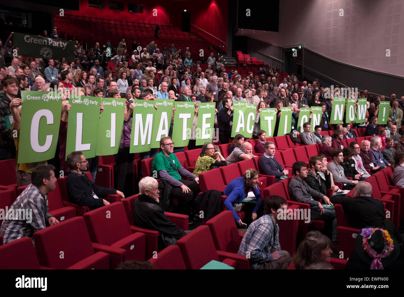Climate Action Now Climate Change Green Party Sign Stock Photo - Alamy