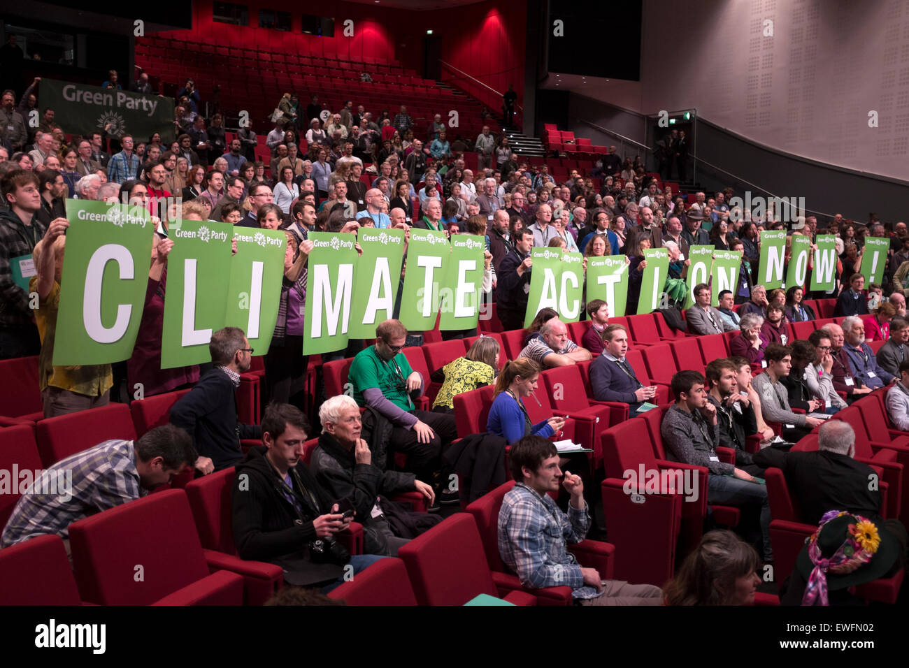 Climate Action Now Climate Change Green Party Sign Stock Photo - Alamy