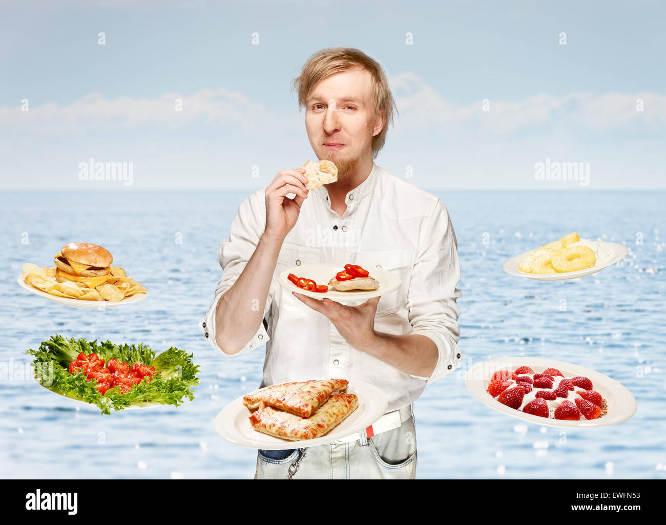 Food man choices hi-res stock photography and images - Alamy