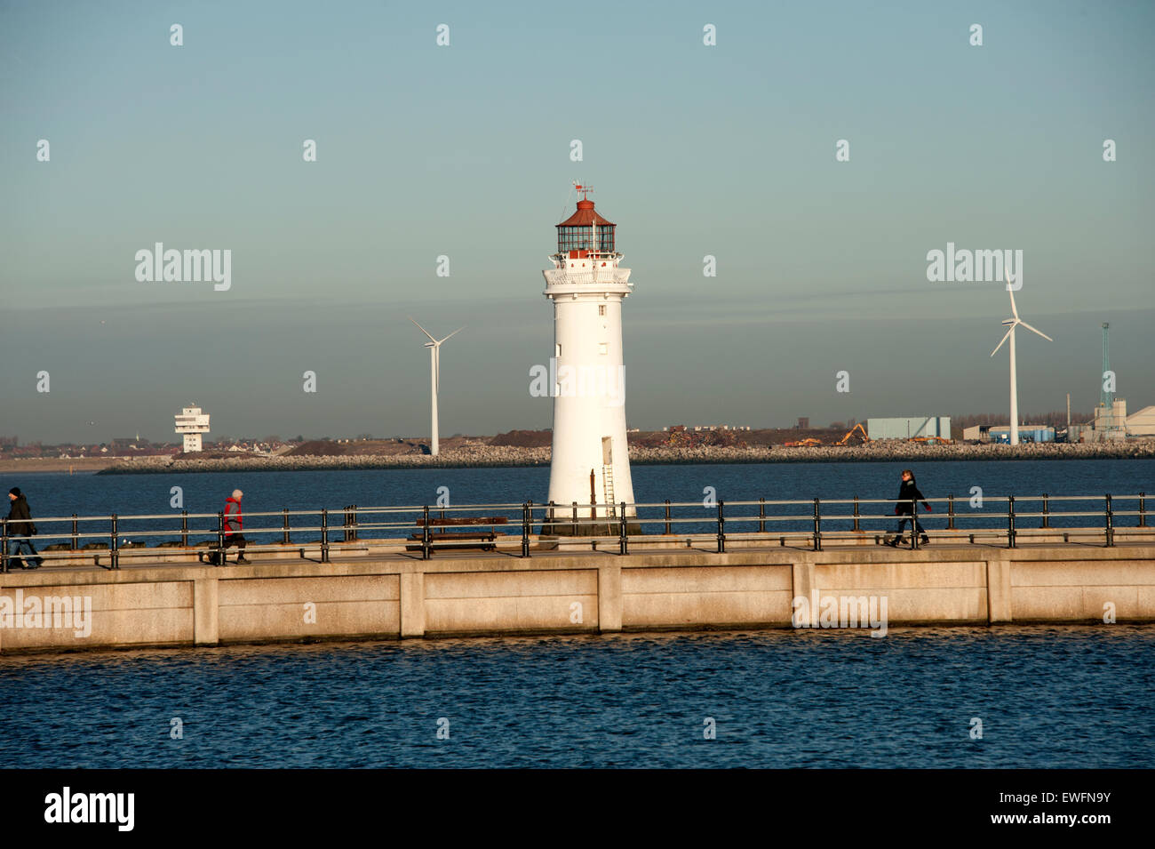 New Brighton Lighthouse River Mersey Liverpool Wirral Stock Photo - Alamy