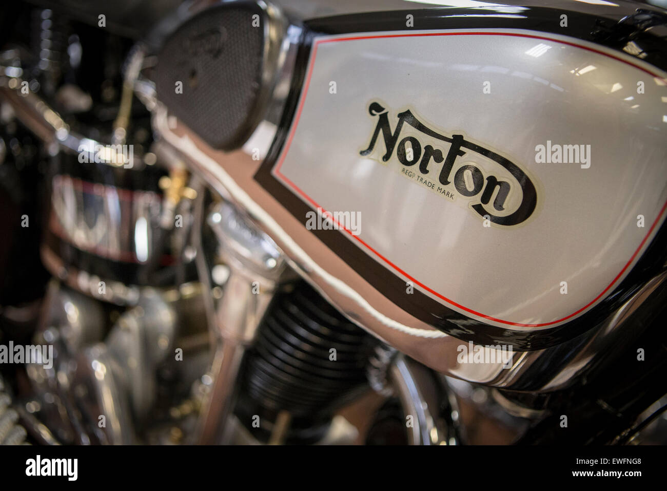 Norton classic motorcycle trademark insignia Stock Photo - Alamy