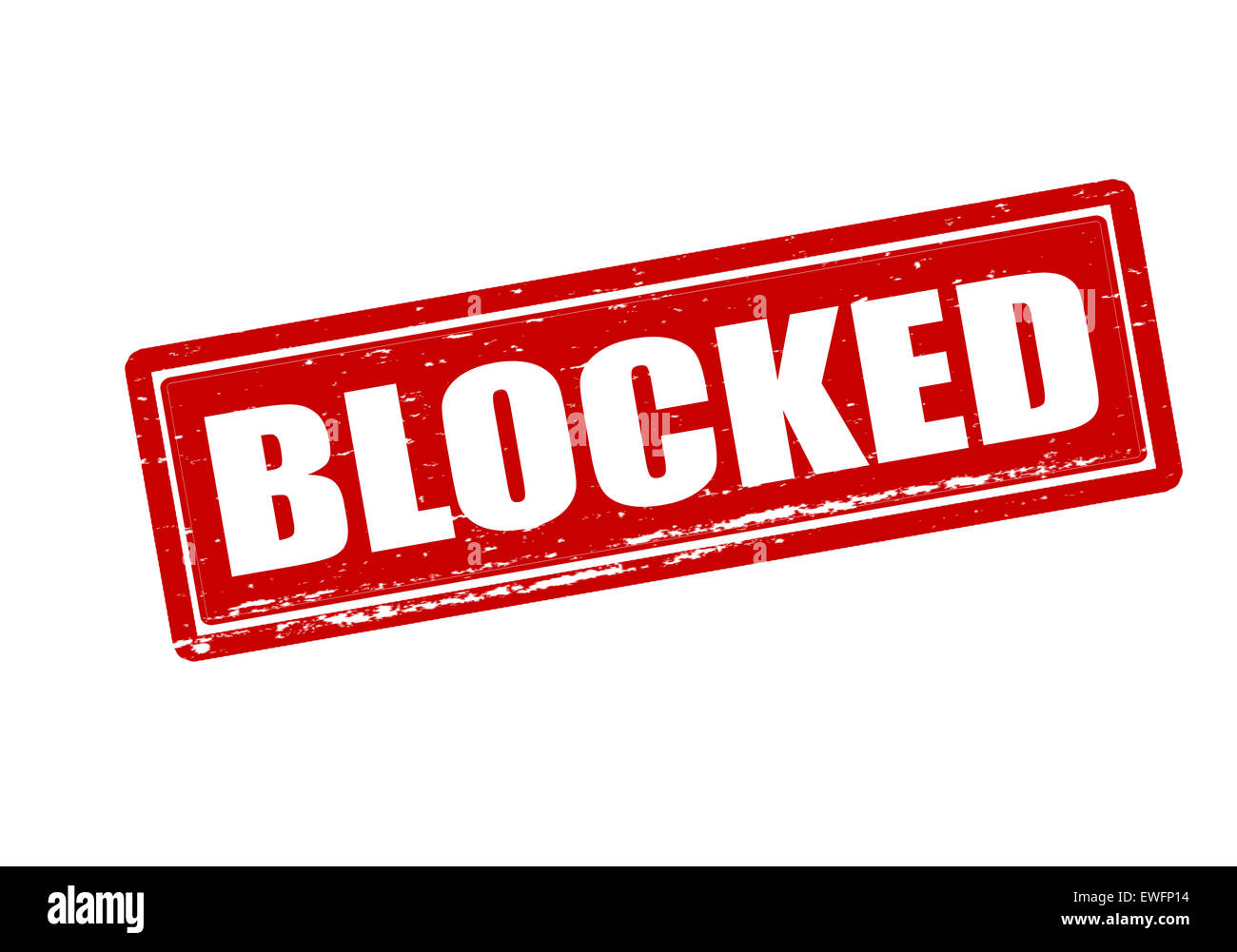 Rubber stamp with word blocked inside, illustration Stock Photo - Alamy