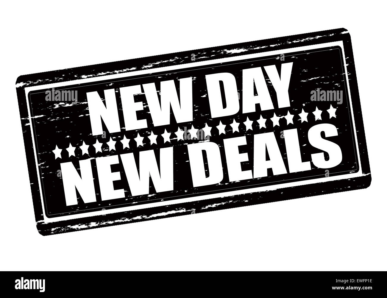 Rubber stamp with text new day new deals inside, illustration Stock ...