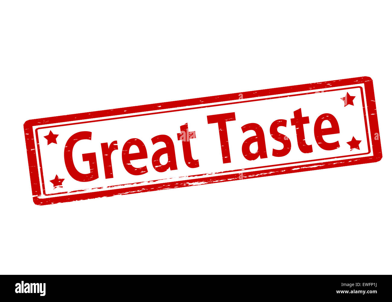 Rubber stamp with text great taste inside, illustration Stock Photo - Alamy