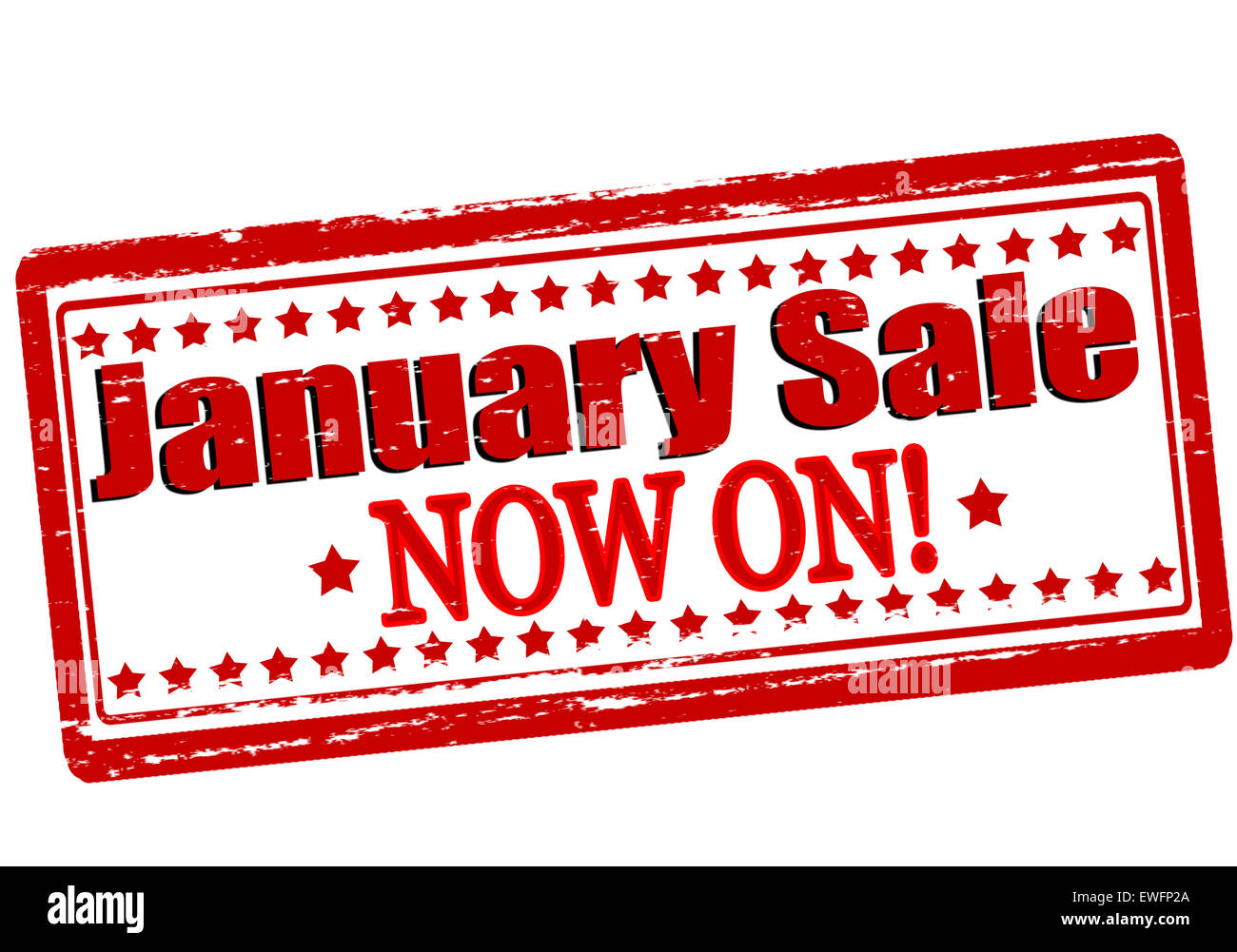 January sale stamp hi-res stock photography and images - Alamy