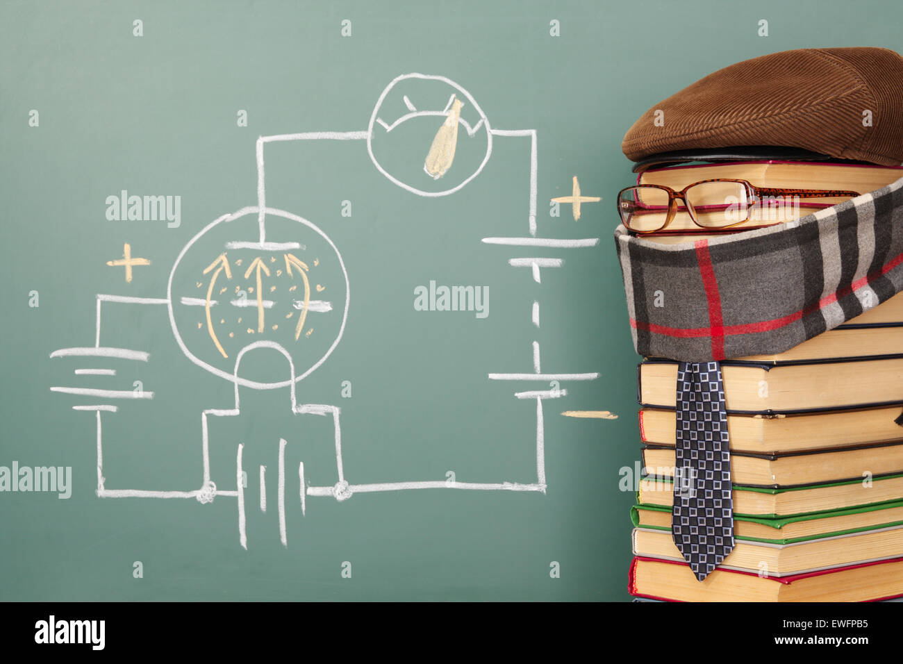 Funny education, elements of electronics Stock Photo - Alamy