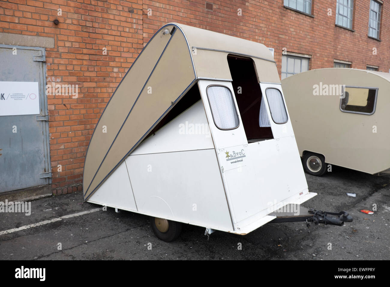 Vintage Old Carvan Caravans Small Odly Shaped Stock Photo - Alamy