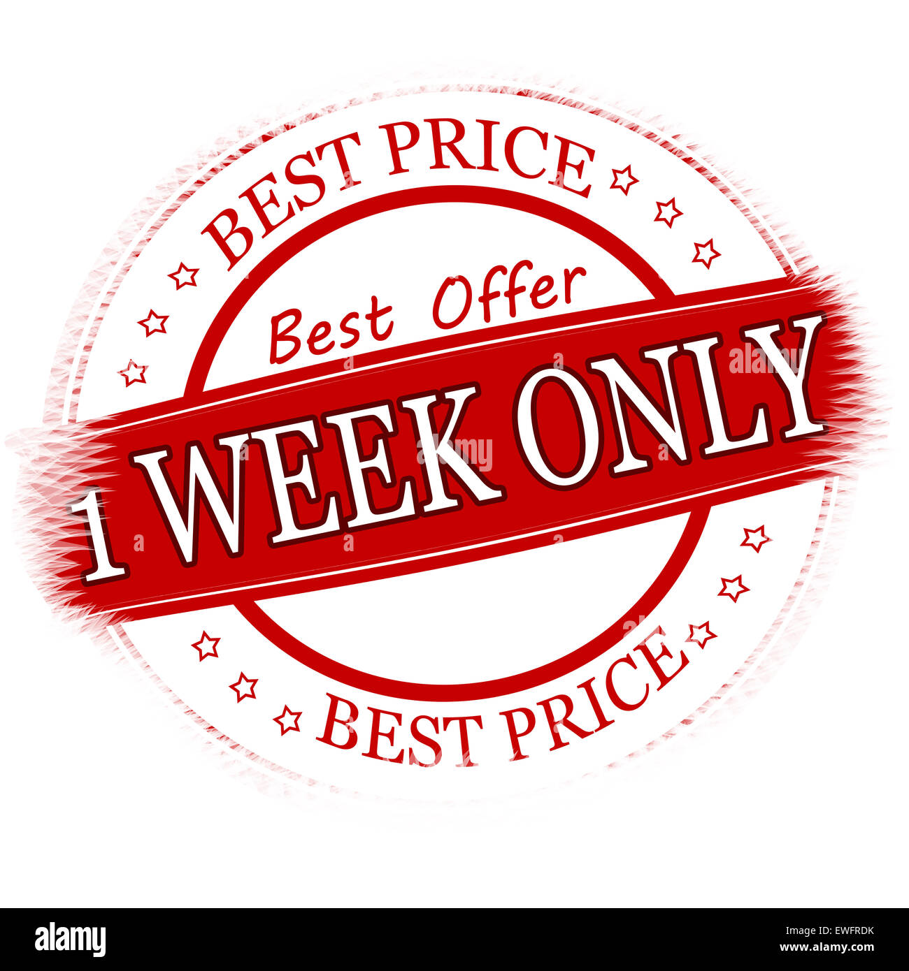 Rubber stamp with text one week only inside, illustration Stock Photo ...