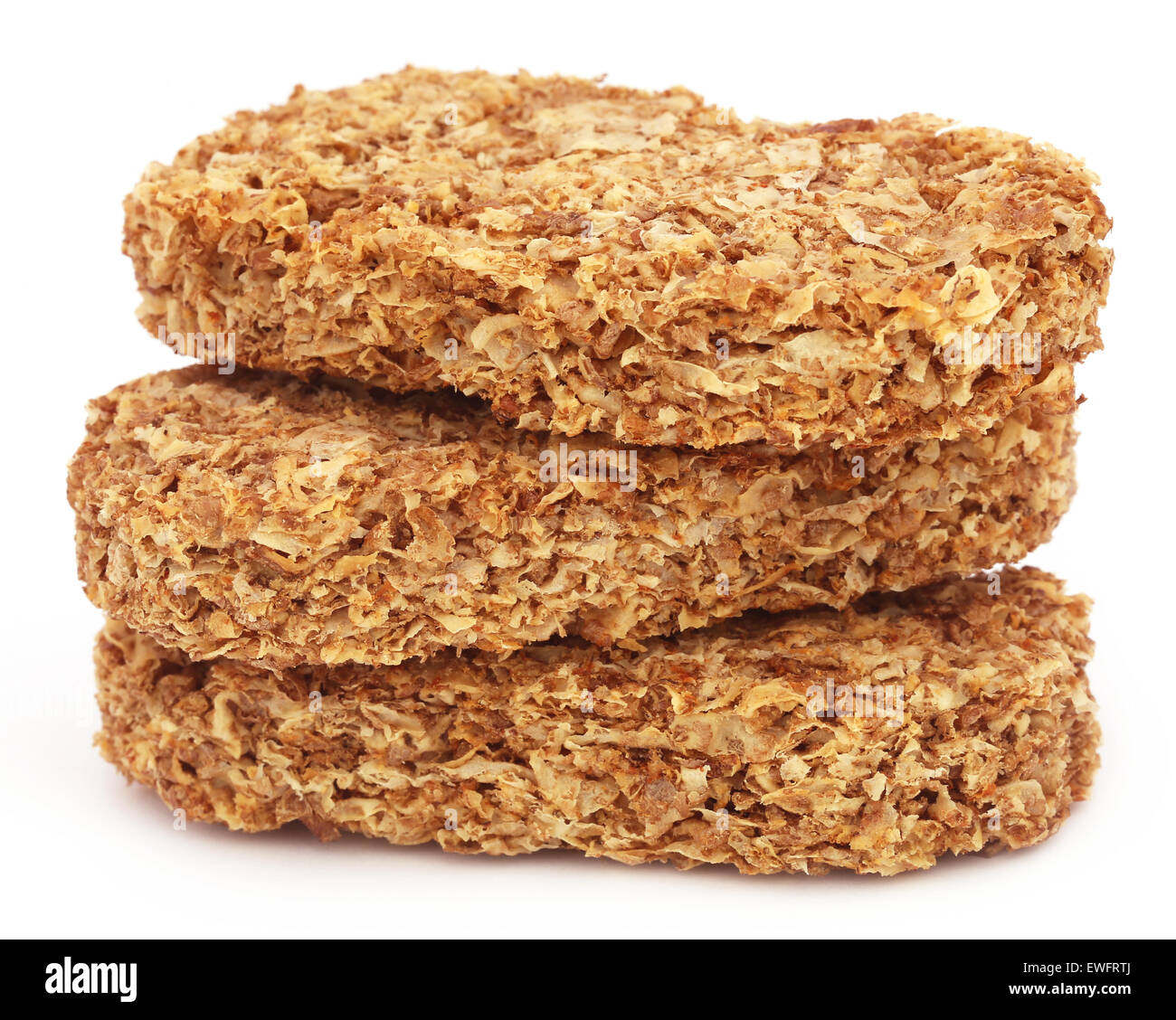 Oat cookies over white background Stock Photo - Alamy