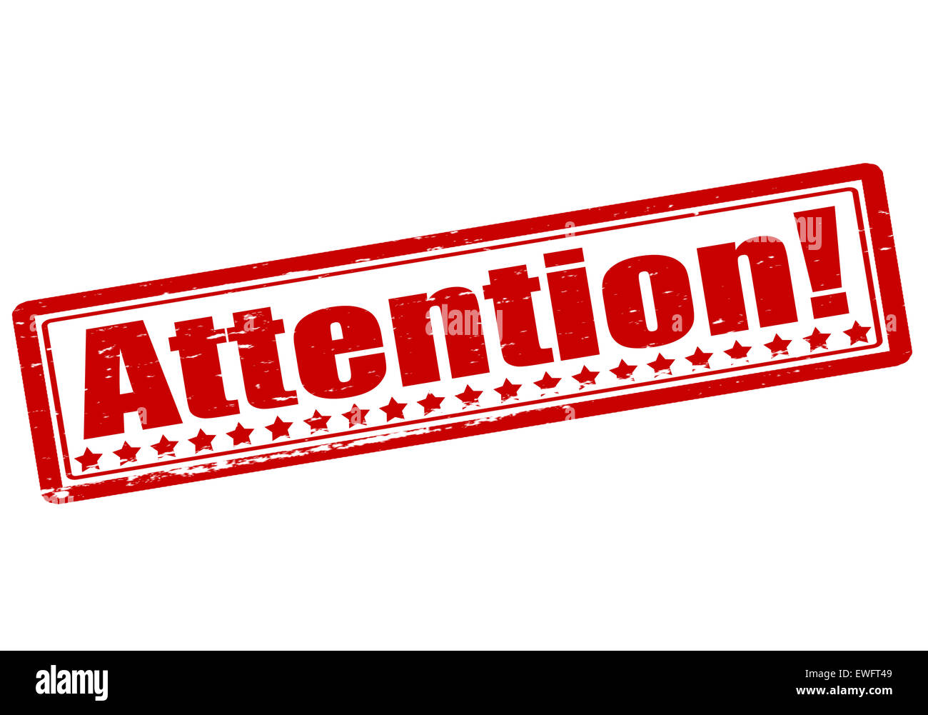 Rubber stamp with word attention inside, illustration Stock Photo - Alamy