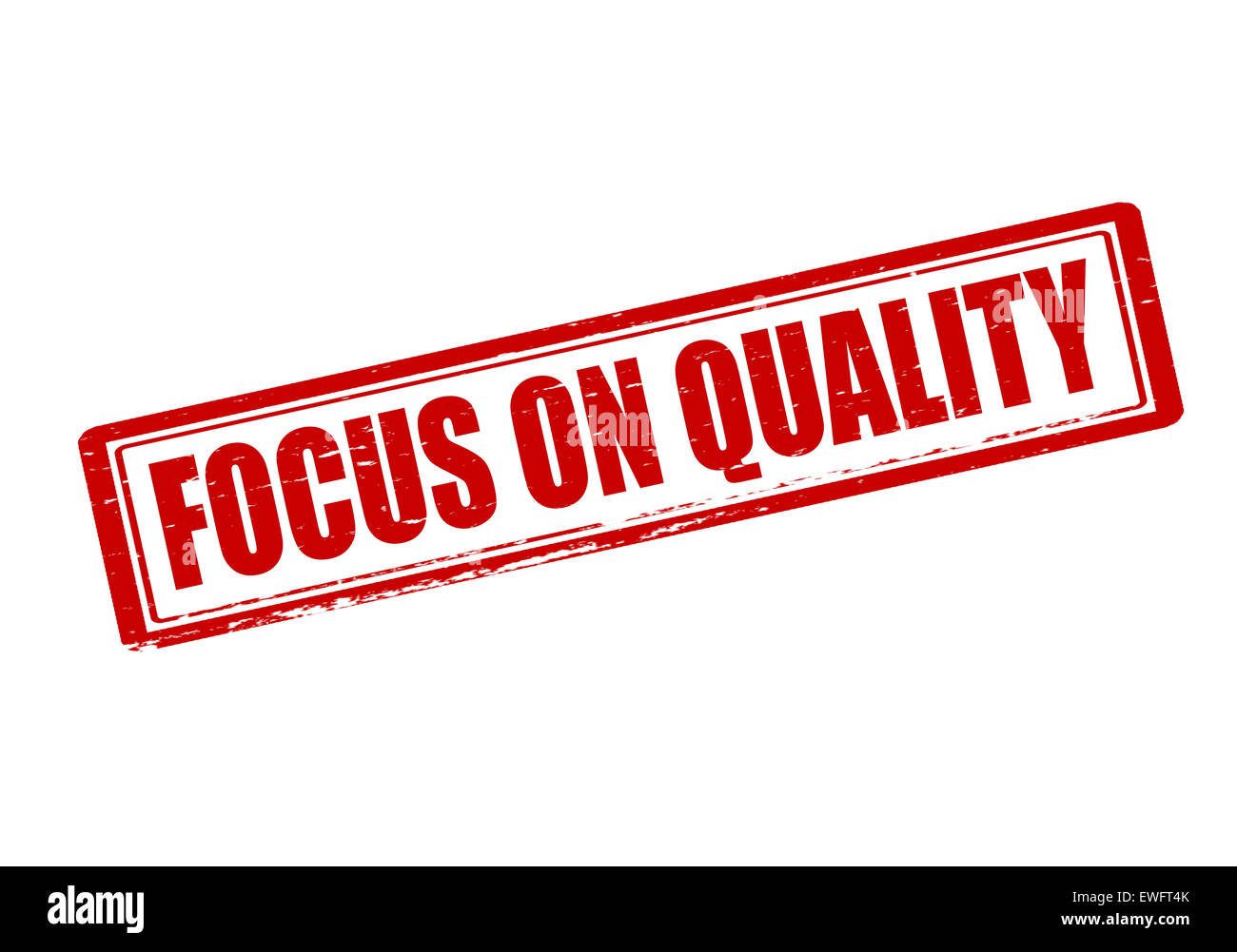 Rubber stamp with text focus on quality inside, illustration Stock ...