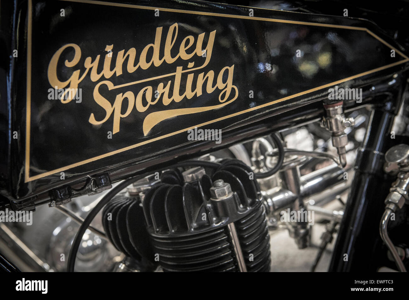 Grindley Sporting classic motorcycle trademark insignia Stock Photo - Alamy