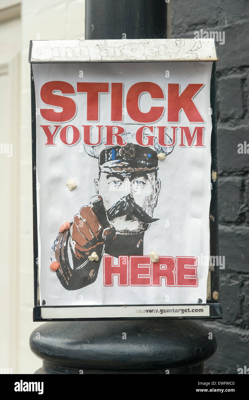 A place to stick unwanted chewing gum - a stick your gum here sticker ...