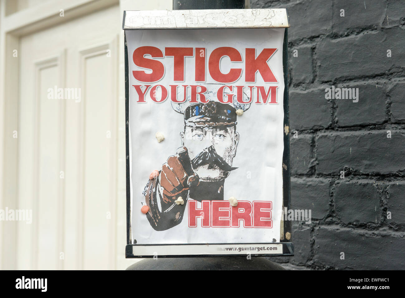 A place to stick unwanted chewing gum - a stick your gum here sticker ...