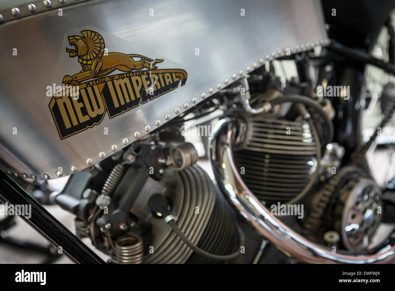 New Imperial classic motorcycle trademark insignia Stock Photo - Alamy