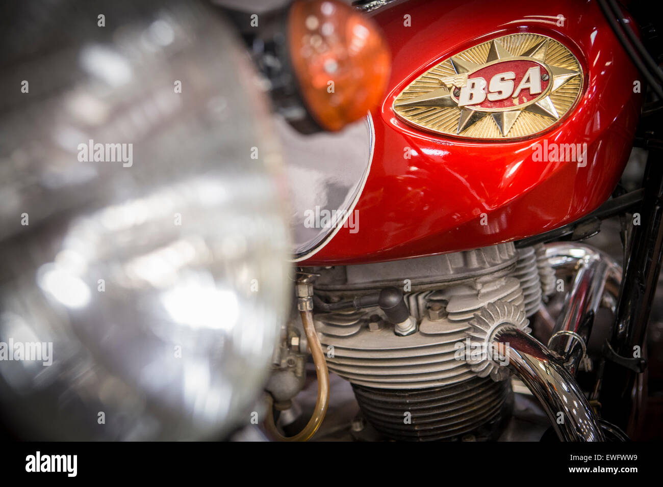 BSA classic motorcycle trademark insignia Stock Photo - Alamy