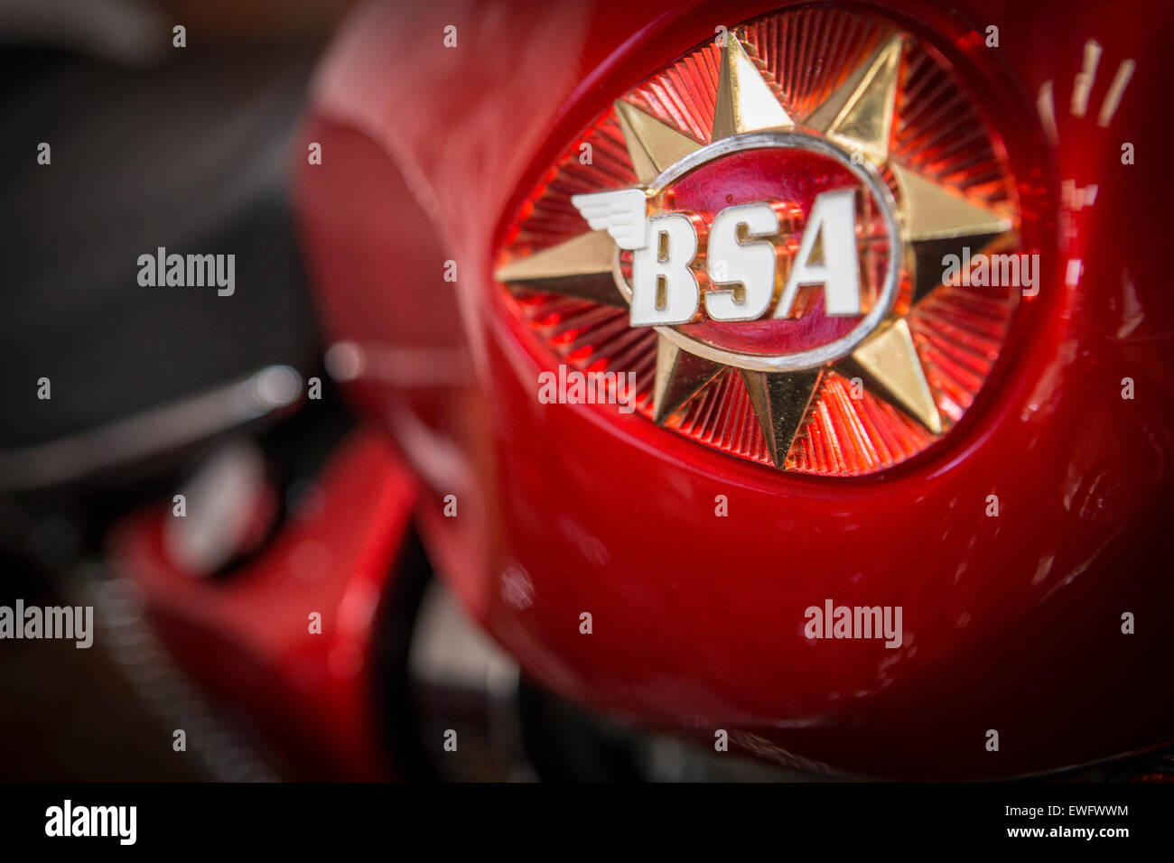 BSA classic motorcycle trademark insignia Stock Photo - Alamy