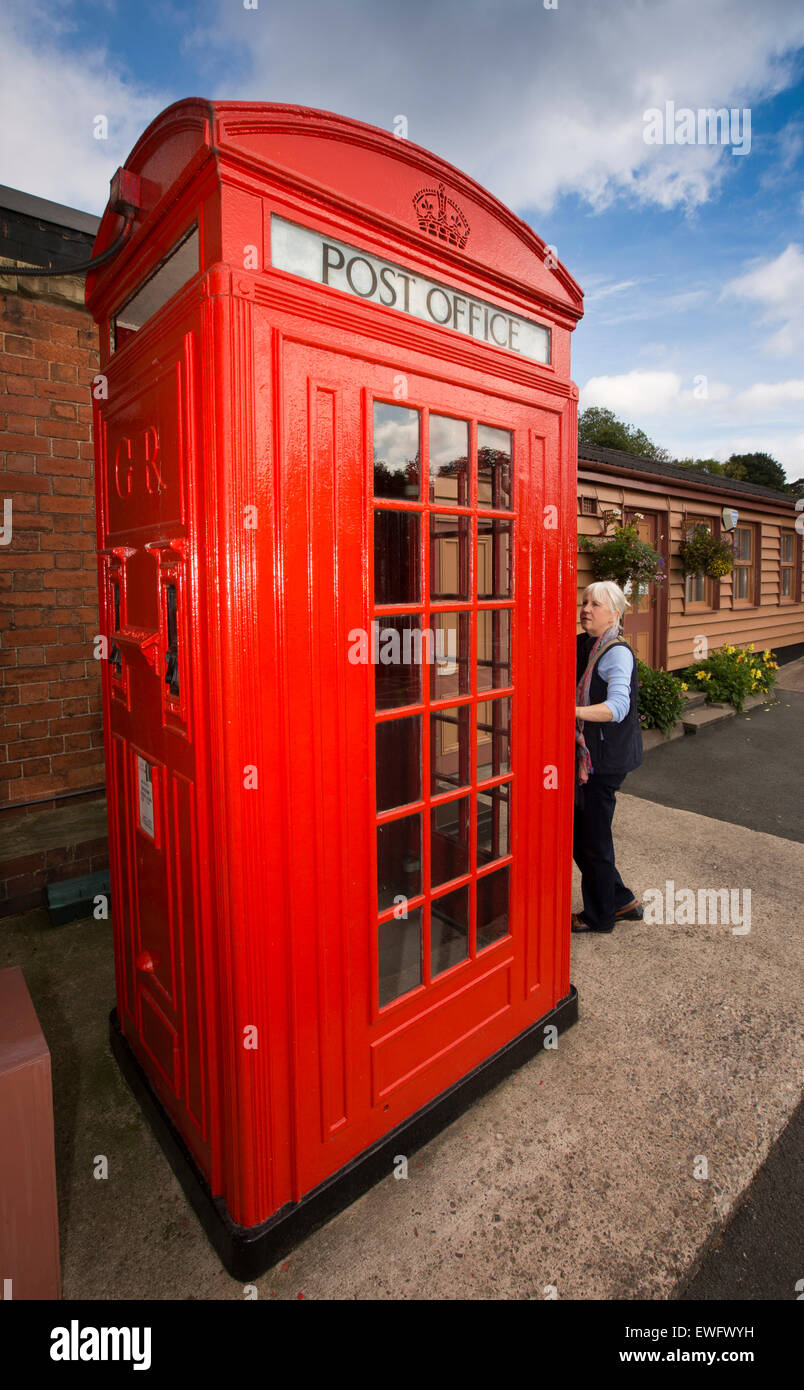 Red telephone box at railway station hi-res stock photography and ...