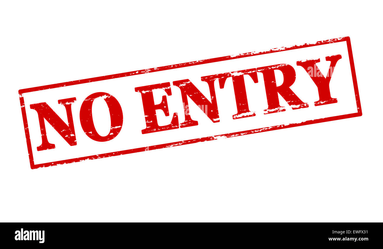 Rubber stamp with text no entry inside, illustration Stock Photo - Alamy