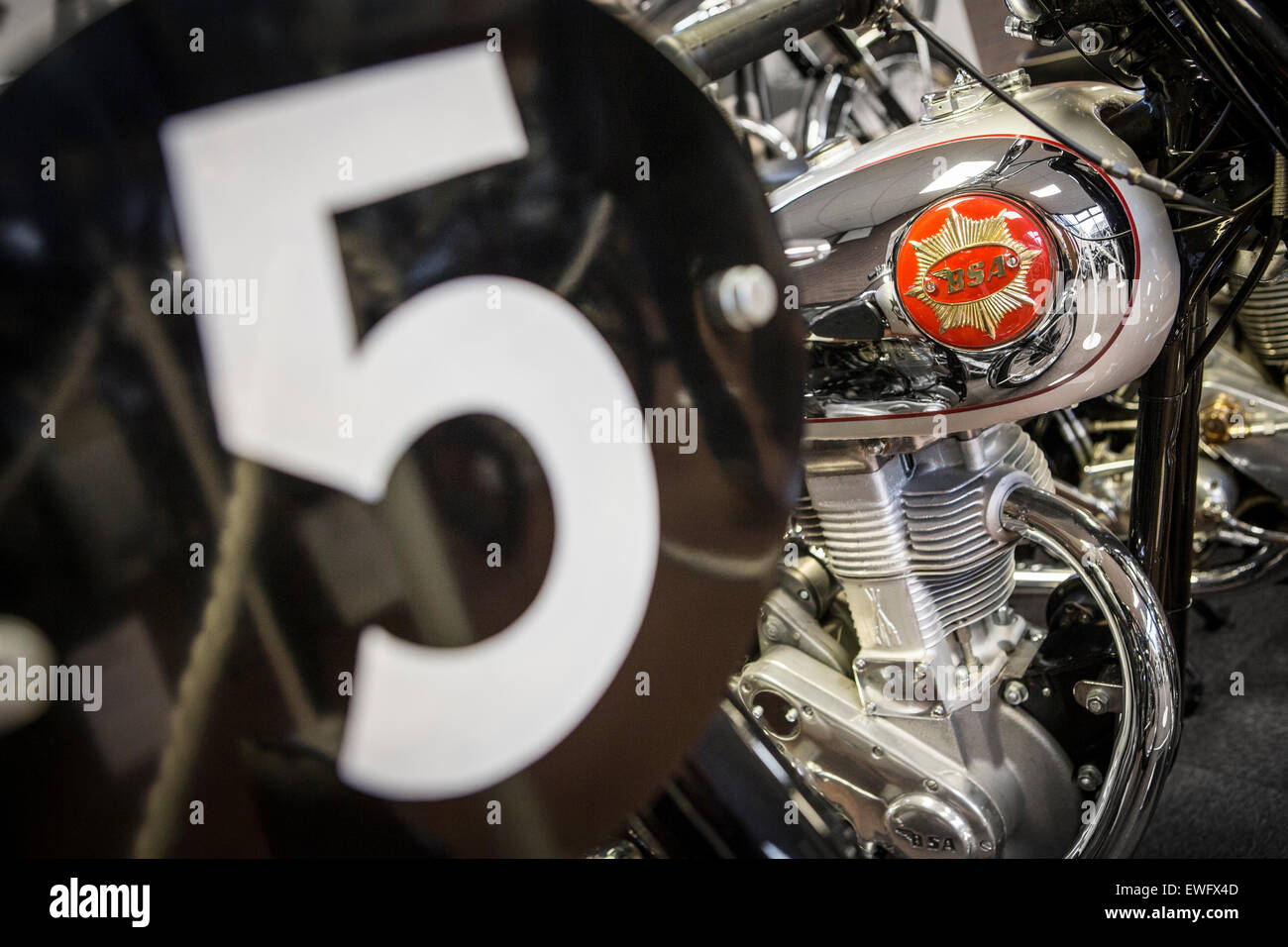 BSA classic motorcycle trademark insignia Stock Photo - Alamy