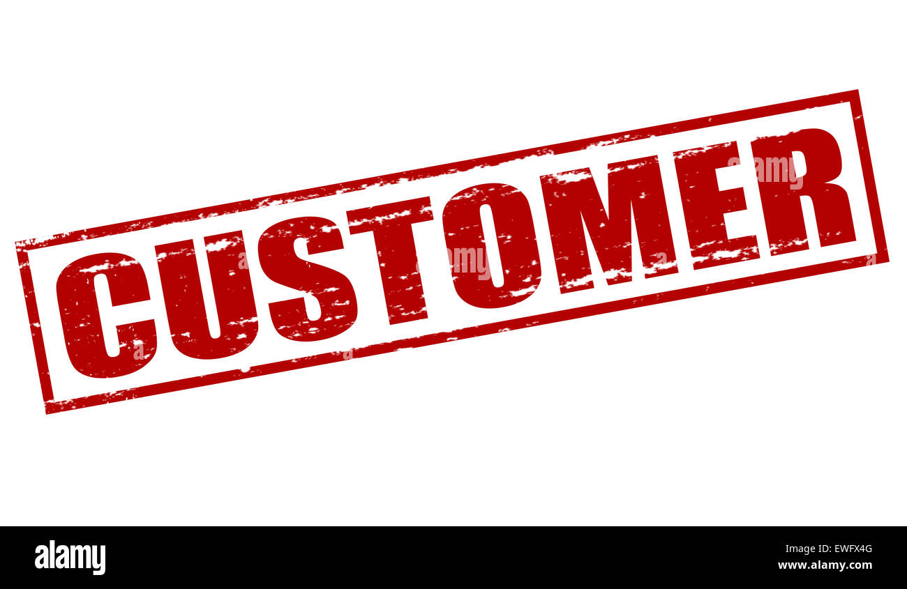 Rubber stamp with word customer inside, illustration Stock Photo - Alamy