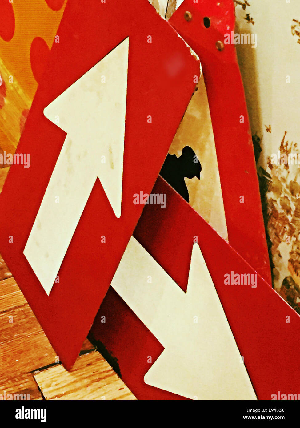 Antique Arrow Signs, USA Stock Photo - Alamy