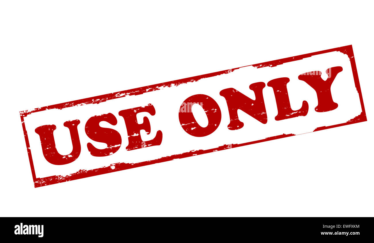 Rubber stamp with text use only inside, illustration Stock Photo - Alamy