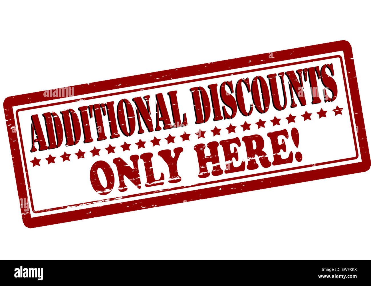Rubber stamp with text additional discounts inside, illustration Stock ...