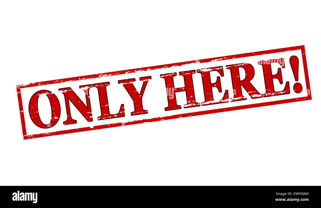 Rubber stamp with text only here inside, illustration Stock Photo - Alamy