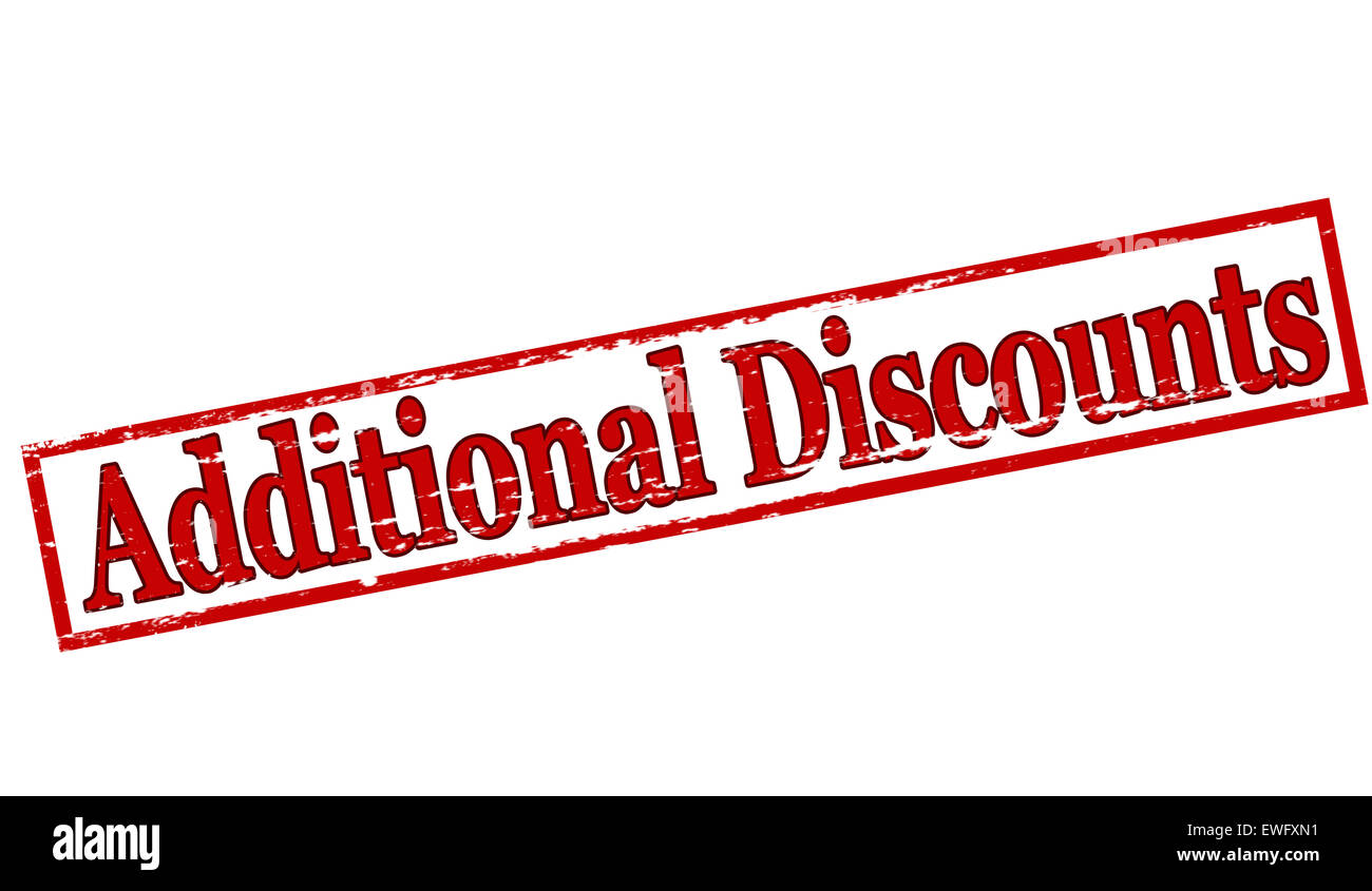 Rubber stamp with text additional discounts inside, illustration Stock ...
